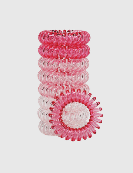 Spiral Hair Ties for All Hair Types Trademark Beauty Pink Hair Coils